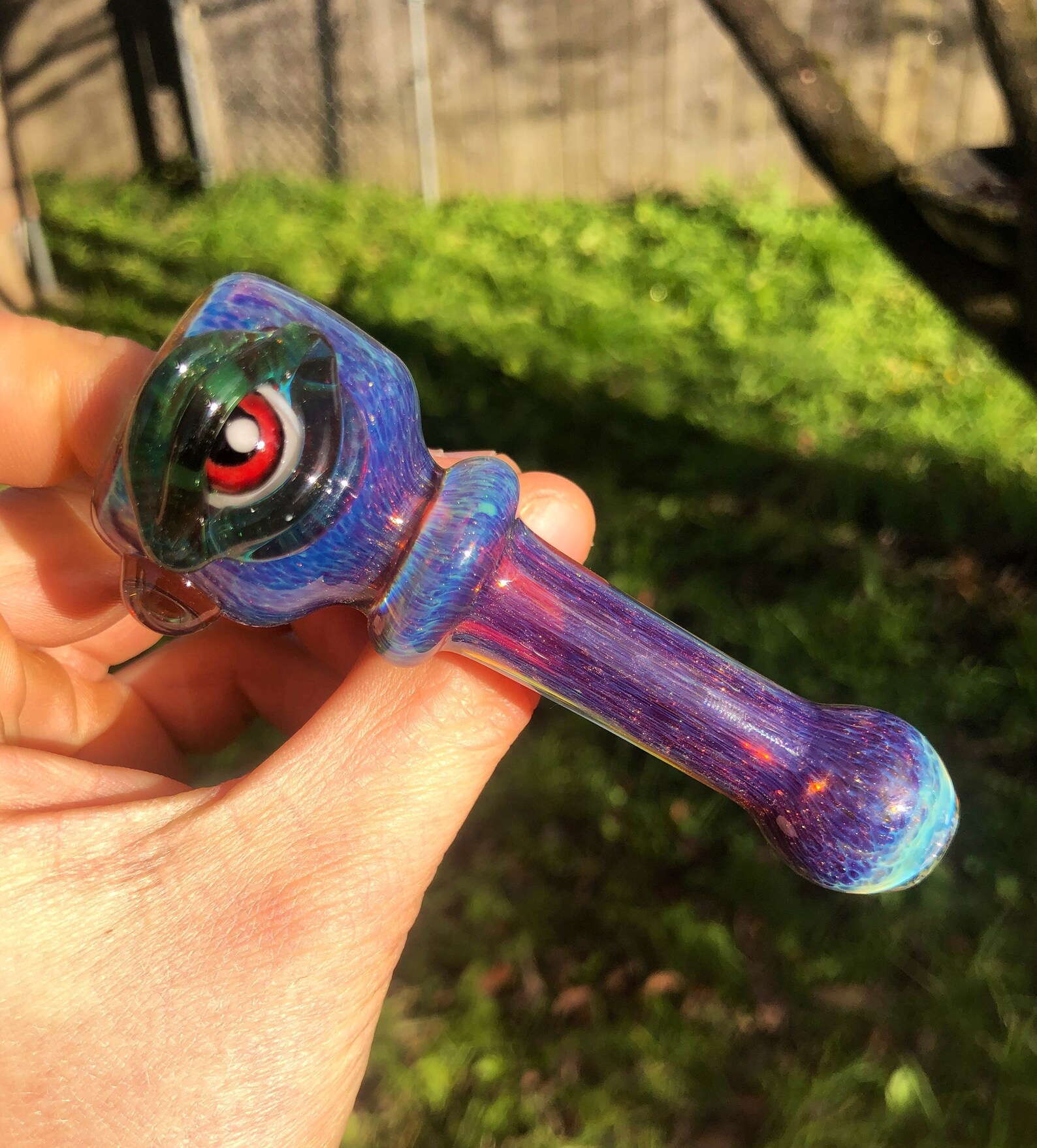 Eyeball pipe Alien pipe heady glass pipe glass smoking | Etsy