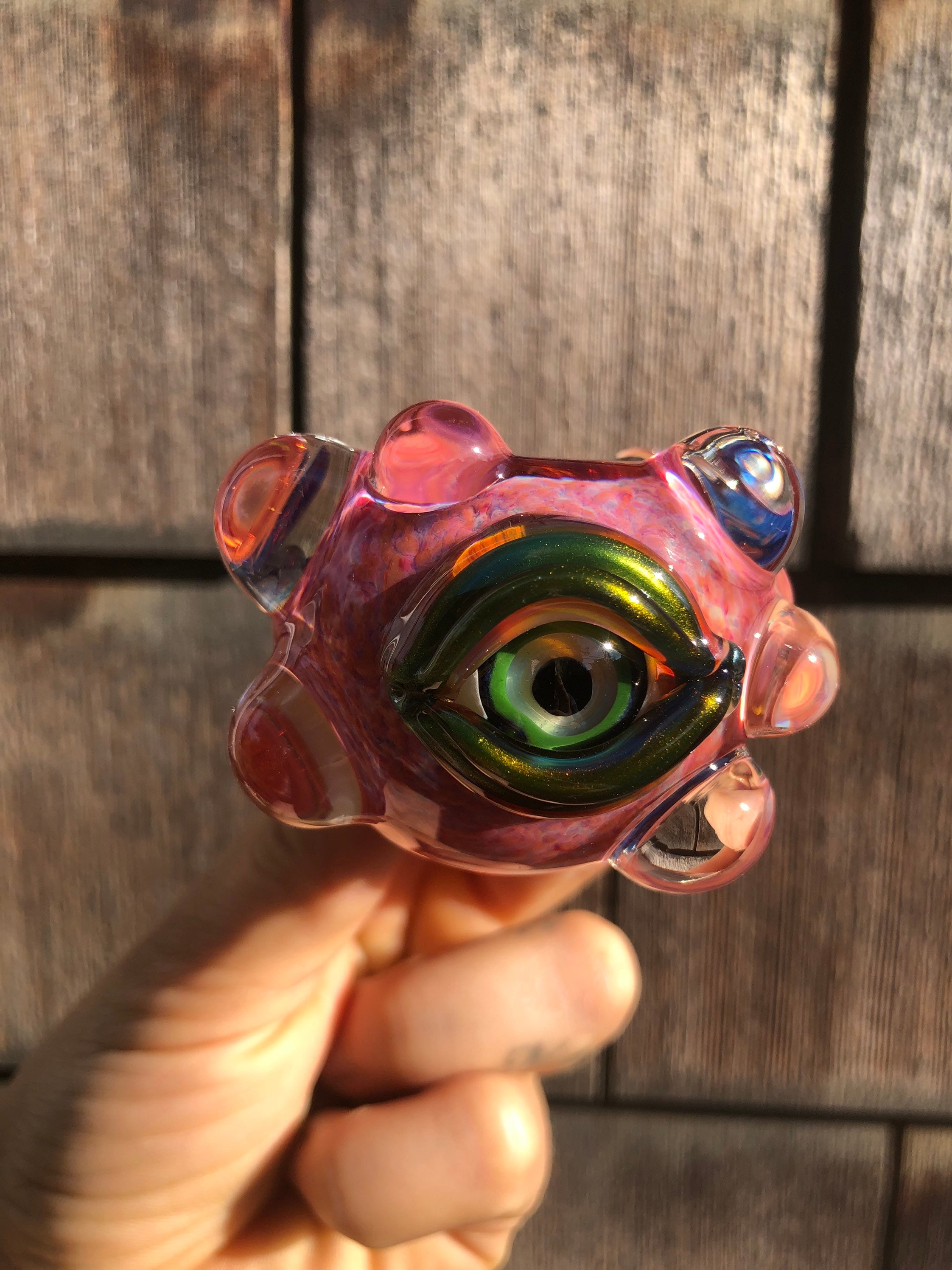 Eyeball pipe Alien pipe heady glass pipe glass smoking | Etsy