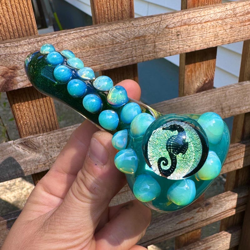 Green Glass Pipe - Etsy