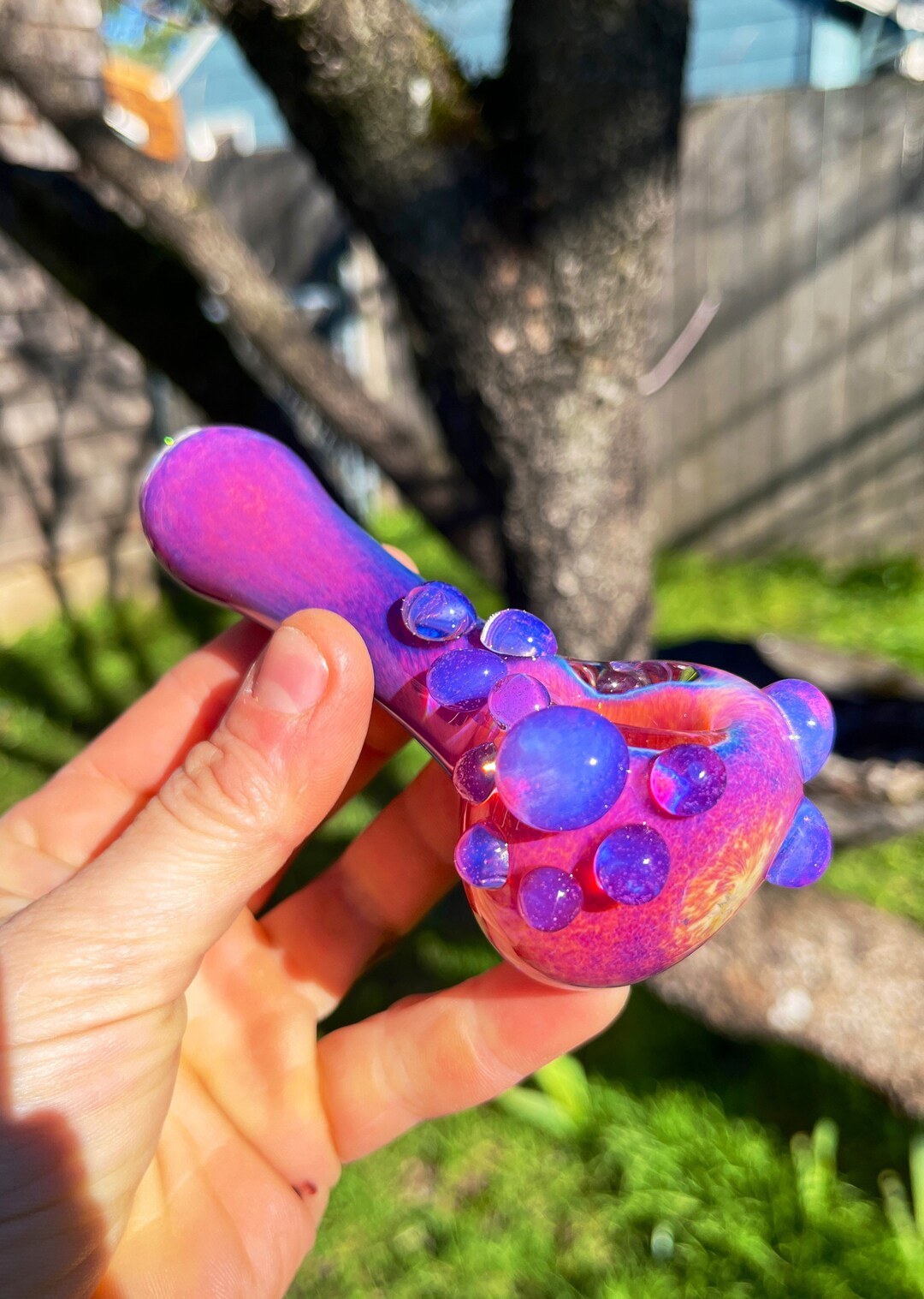 Amber Purple Girly Opal Pipe, Purple Pipe, Pink Pipe, Glass Pipe, Glass ...