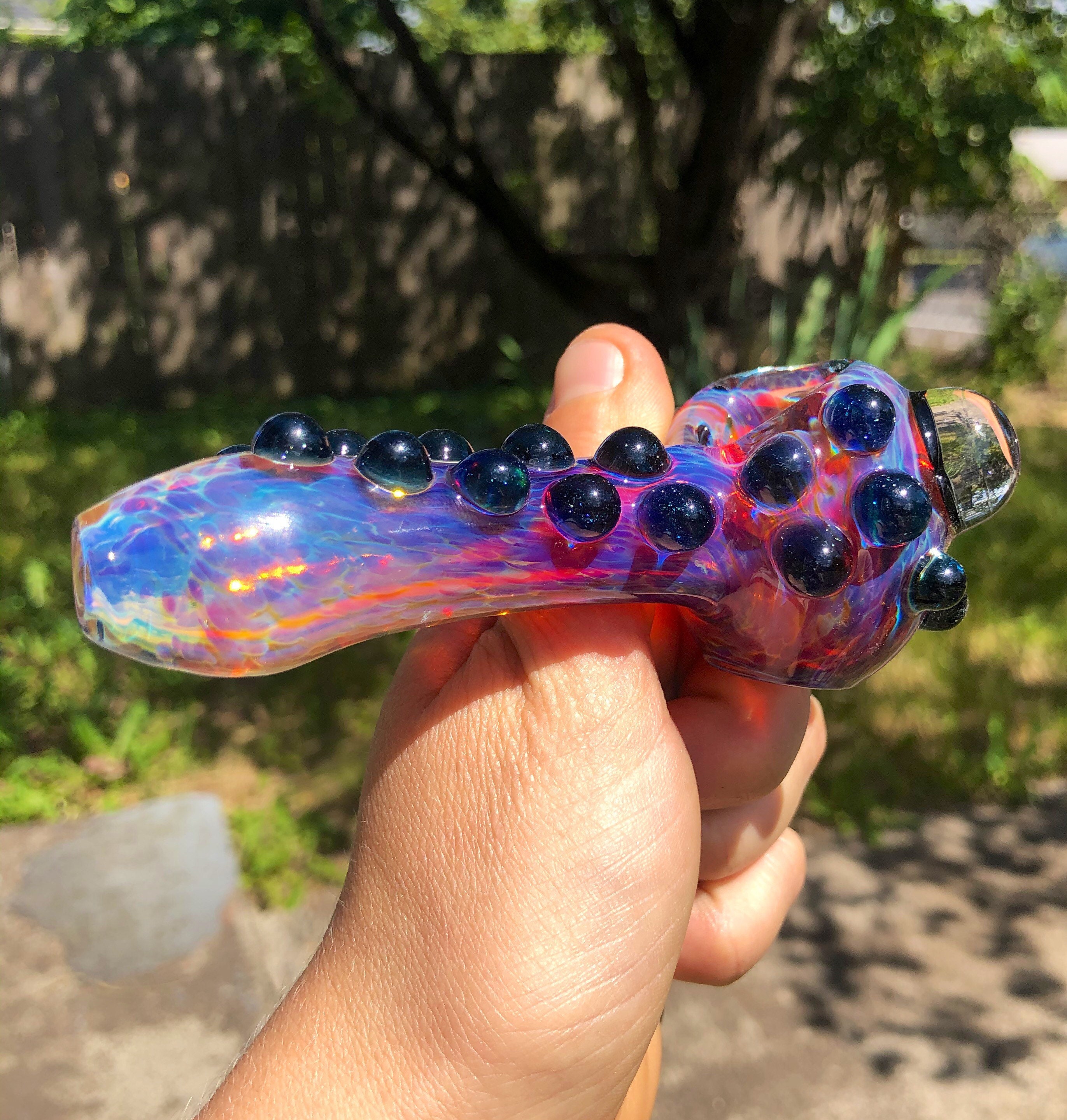 Heady Moon Pipe Star Pipe Dichro Pipe Glass Pipe Heady - Etsy