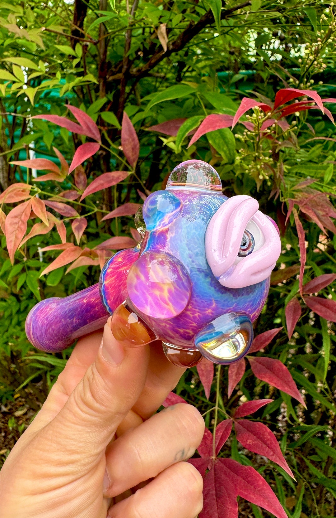 Eyeball Pipe Glass Smoking Bowl Alien Glass Pipe Heady Halloween Pipe ...