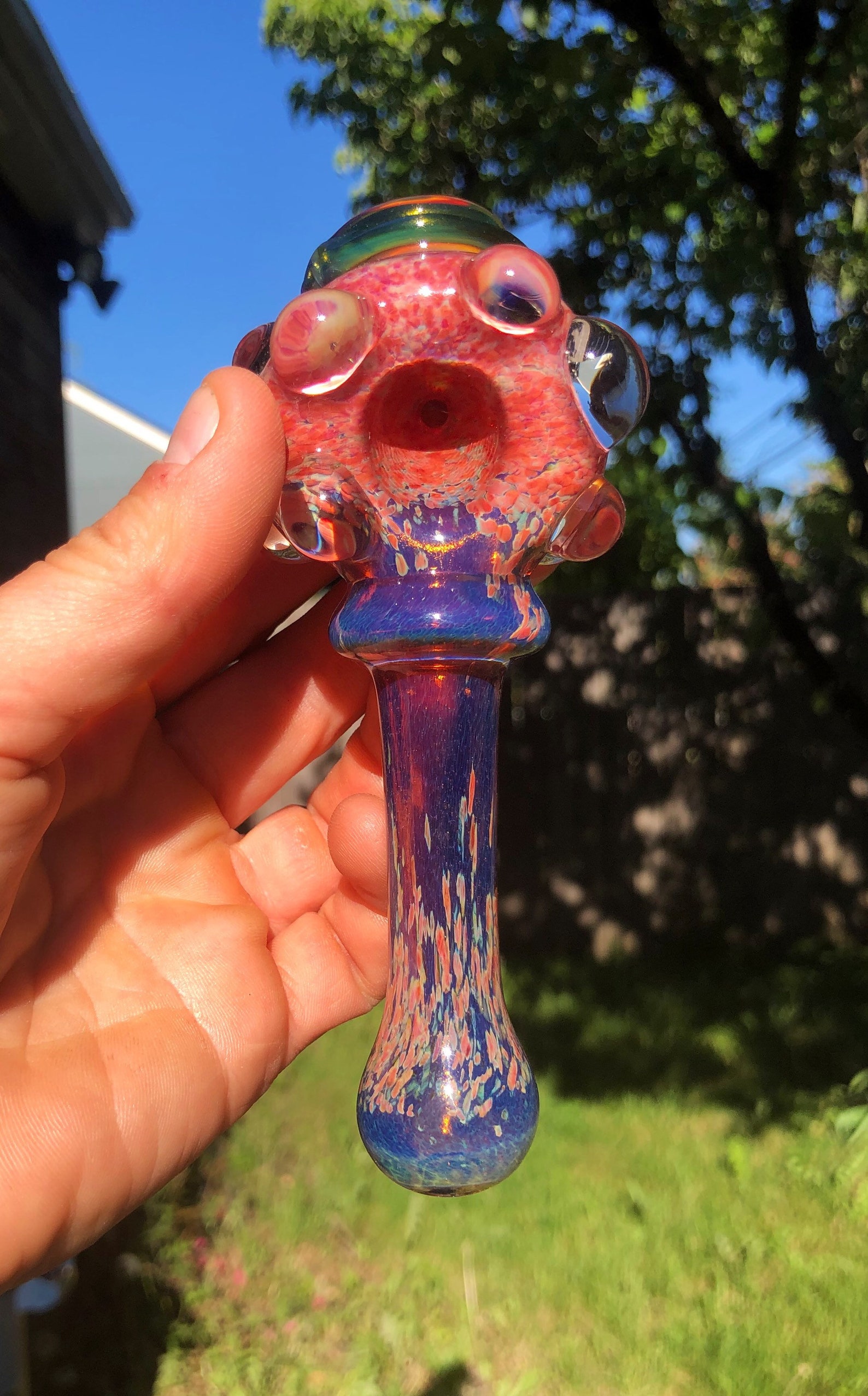 Eyeball pipe Alien pipe heady glass pipe glass smoking | Etsy