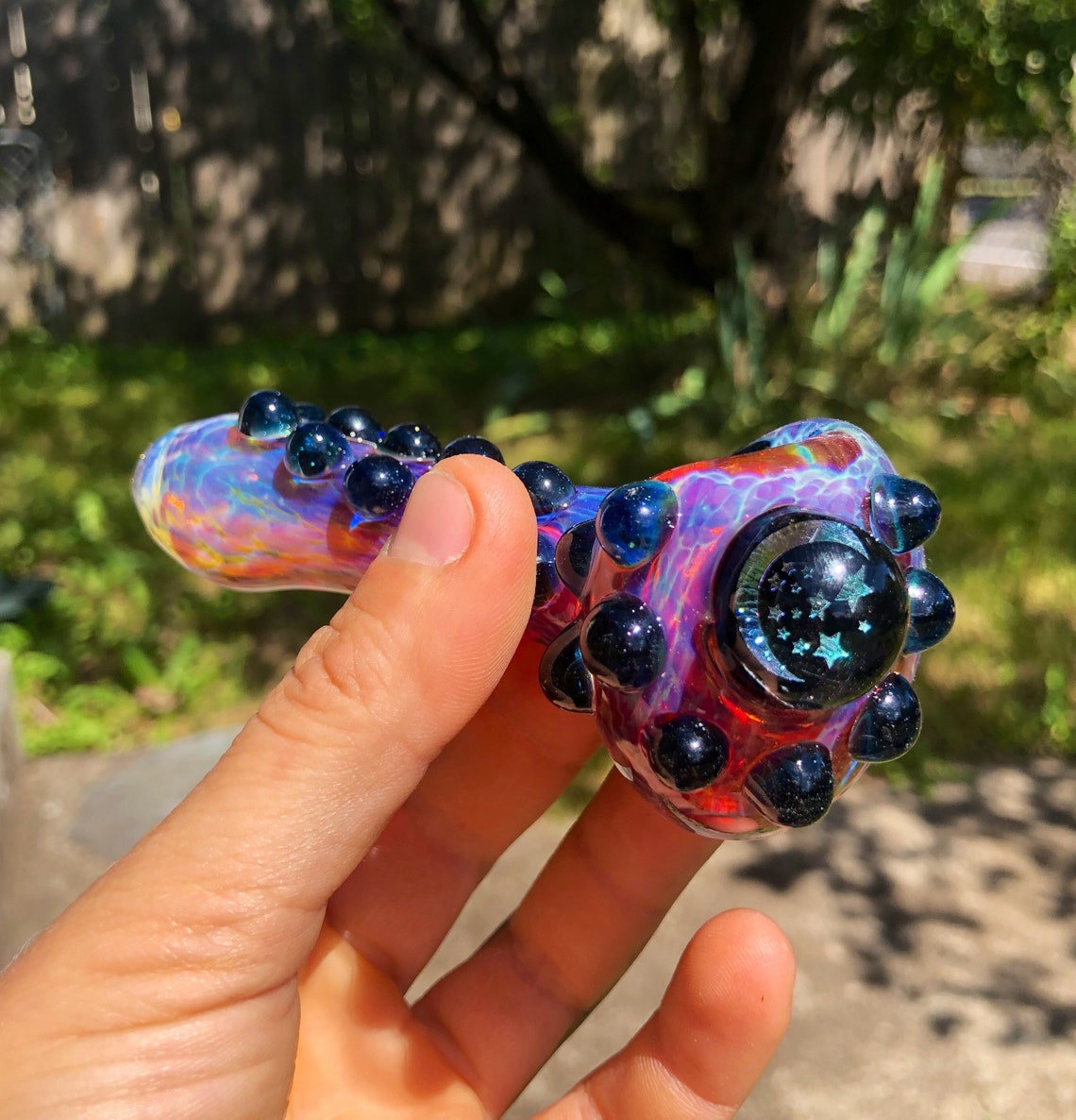 Heady Moon Pipe Star Pipe Dichro Pipe Glass Pipe Heady - Etsy