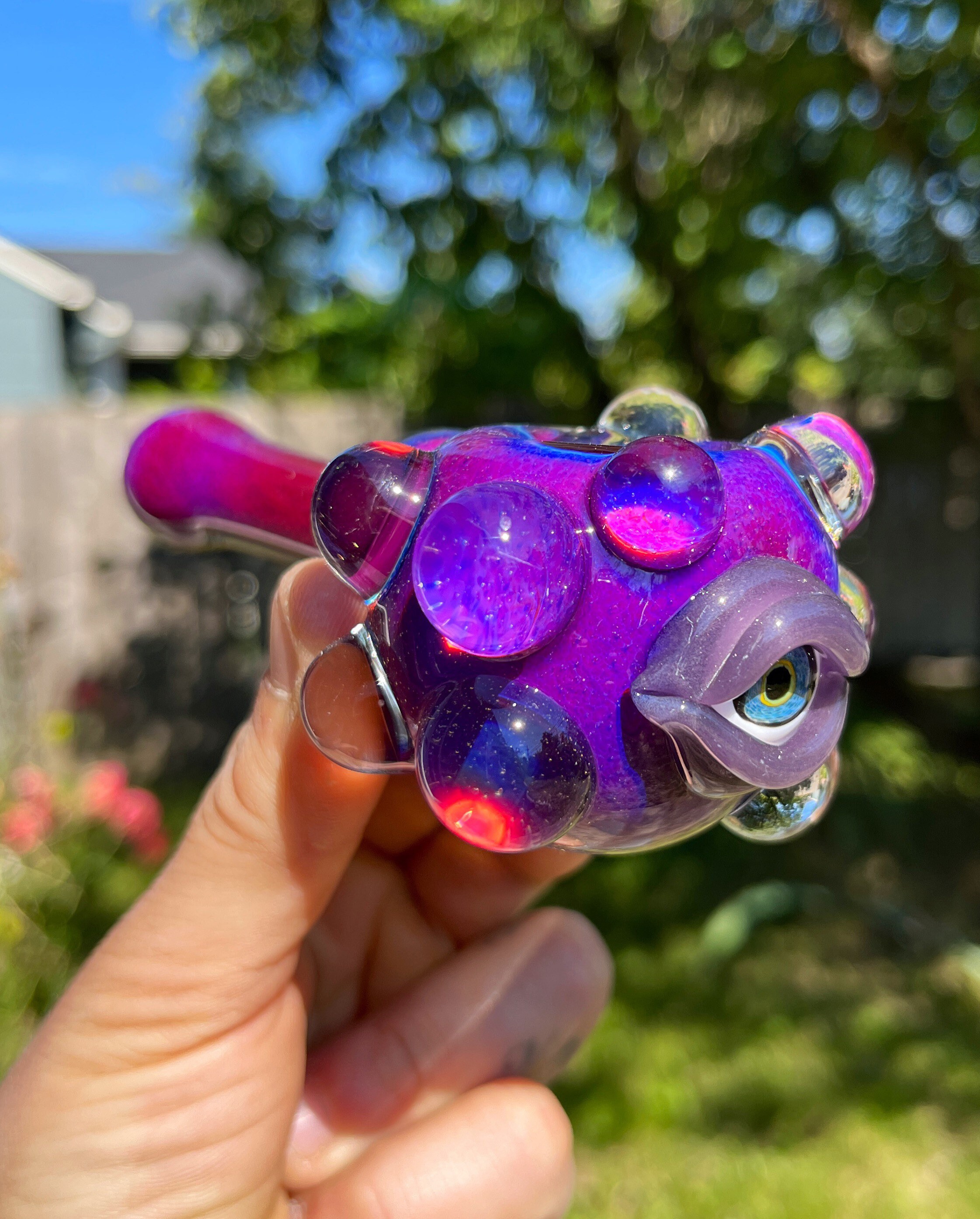 Eyeball Pipe Glass Smoking Bowl Alien Glass Pipe Heady - Etsy