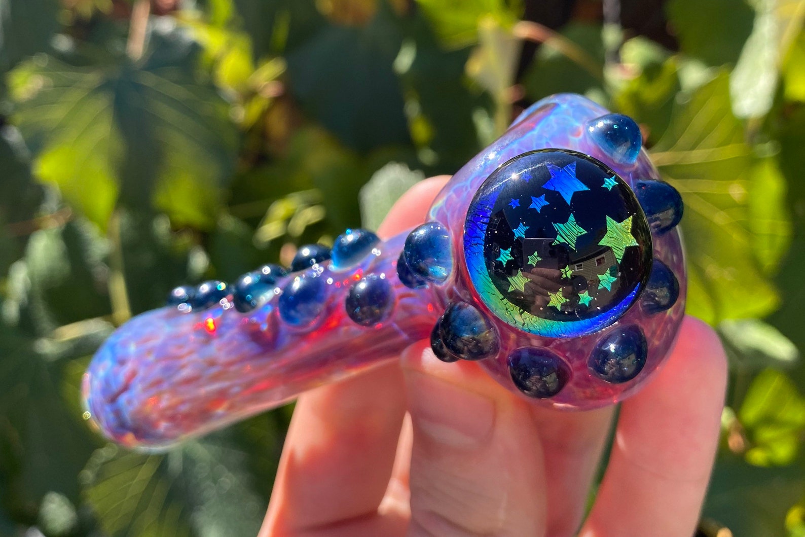 Heady Moon Pipe Star Pipe Dichro Pipe Glass Pipe Heady - Etsy