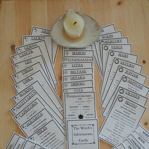 DELUXE WITCH Study Cards Book of Shadows Witchcraft for | Etsy