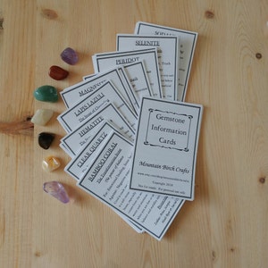 Gemstone Information Cards Crystal Cards Meaning of Stones Gemstone ...
