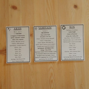 WITCH STUDY Cards Pagan Information Cards Witchcraft for Beginners ...