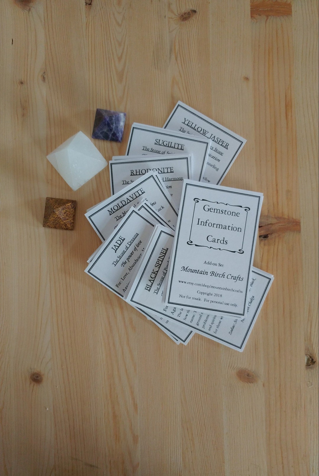 Gemstones Cards Add-on Set Crystal Cards Meaning of Stones Gemstone ...
