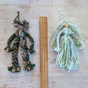 Green Man and Goddess Yarn Dolls - Witch Doll Ornaments - Green Man ...