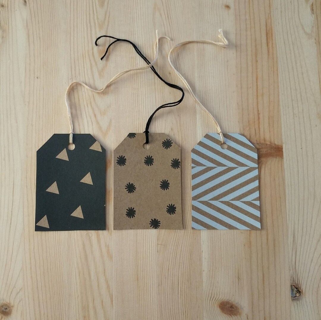 30 Gift Tags BROWN Gift Tags Tags for Presents Gift Tags for Men ...