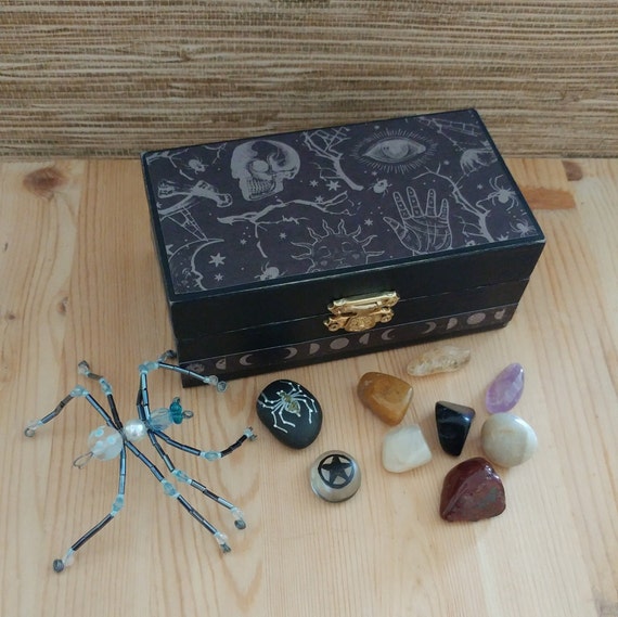 MAGICK Trinket Box Gemstones Witch Box Witch Kit - Etsy
