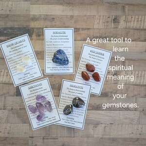 Gemstone Information Cards Crystal Cards Meaning of Stones Gemstone ...