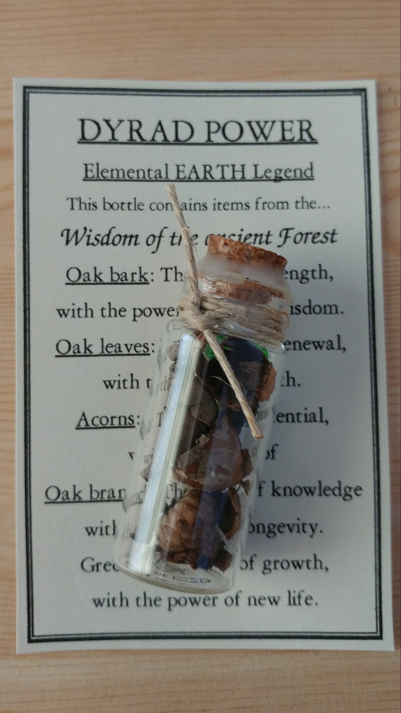 DRYAD POWER Gemstone Kit - Tree Charm Medicine Bag - Dryad Lover Amulet ...