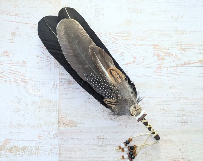 Decorated Feather - Spirit Feather - Feather - Smudging - Blessing ...