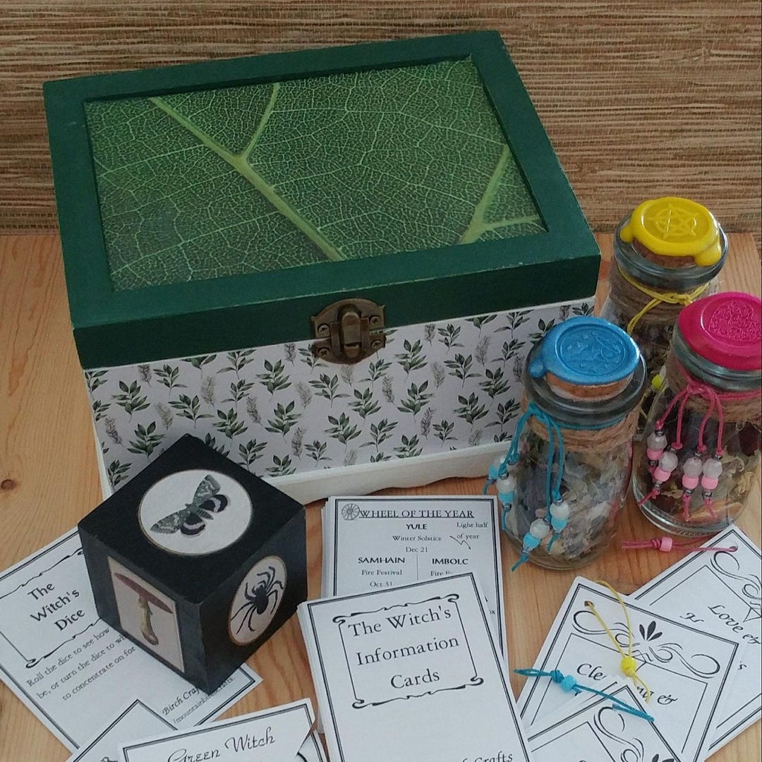 Witch Study Cards - GREEN WITCH - Beginner Witch - Witch Herb Jars ...