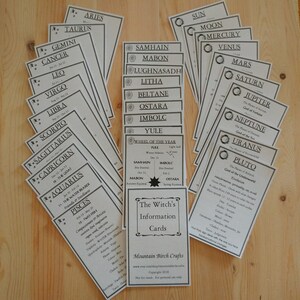 DELUXE WITCH Study Cards Book of Shadows Witchcraft for Beginners ...