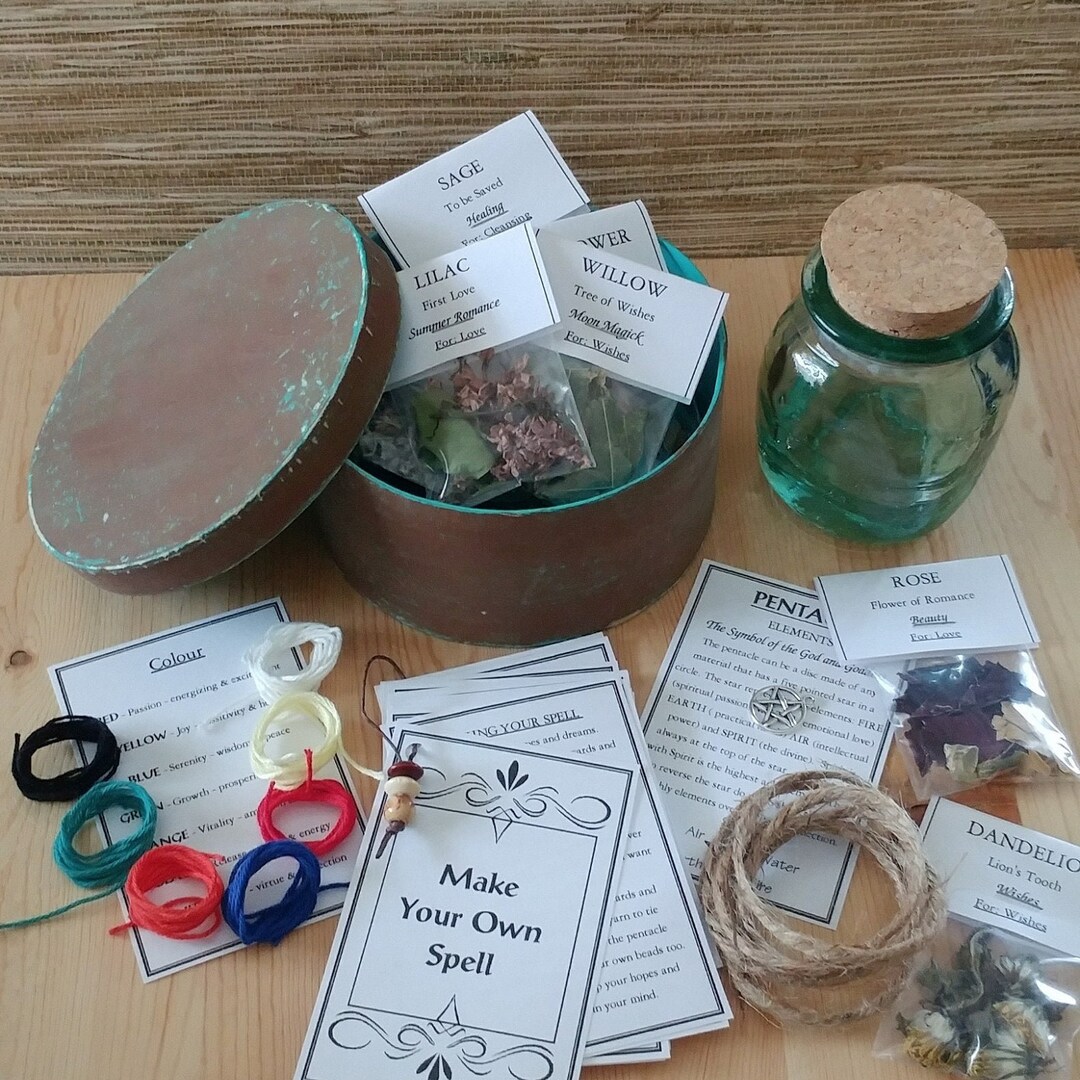 Make Your Own Spell - Witch Starter Kit - Kitchen Witch - DIY Spell Kit ...