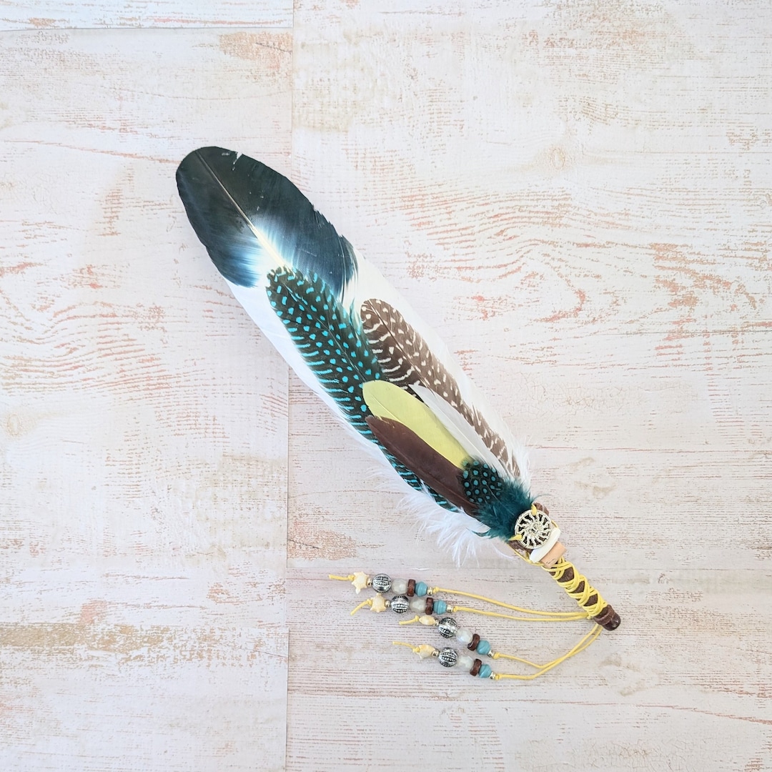 Smudge Feather - Colorful Feather - Decorated Feather - Smudging ...