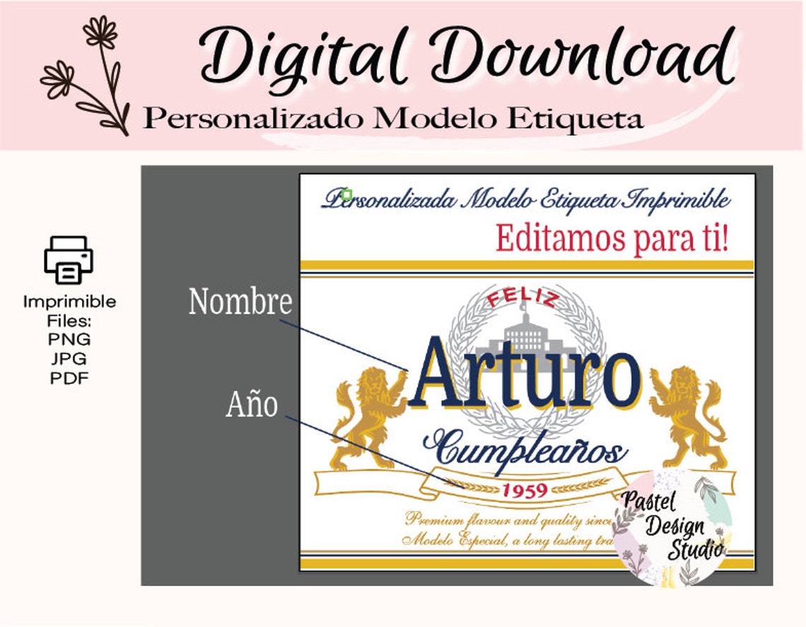 Custom Modelo Logo Digital Download// Beer Lover Cake Cerveza// Beer ...