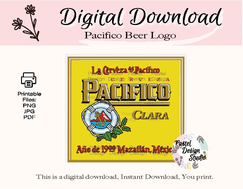 Pacifico Logo Digital Download// Pacifico Clara Beer // Logo Download ...