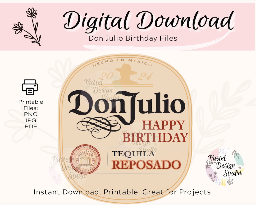 Don Julio Logo Digital Download// Tequila// Logo Download// Cookie ...