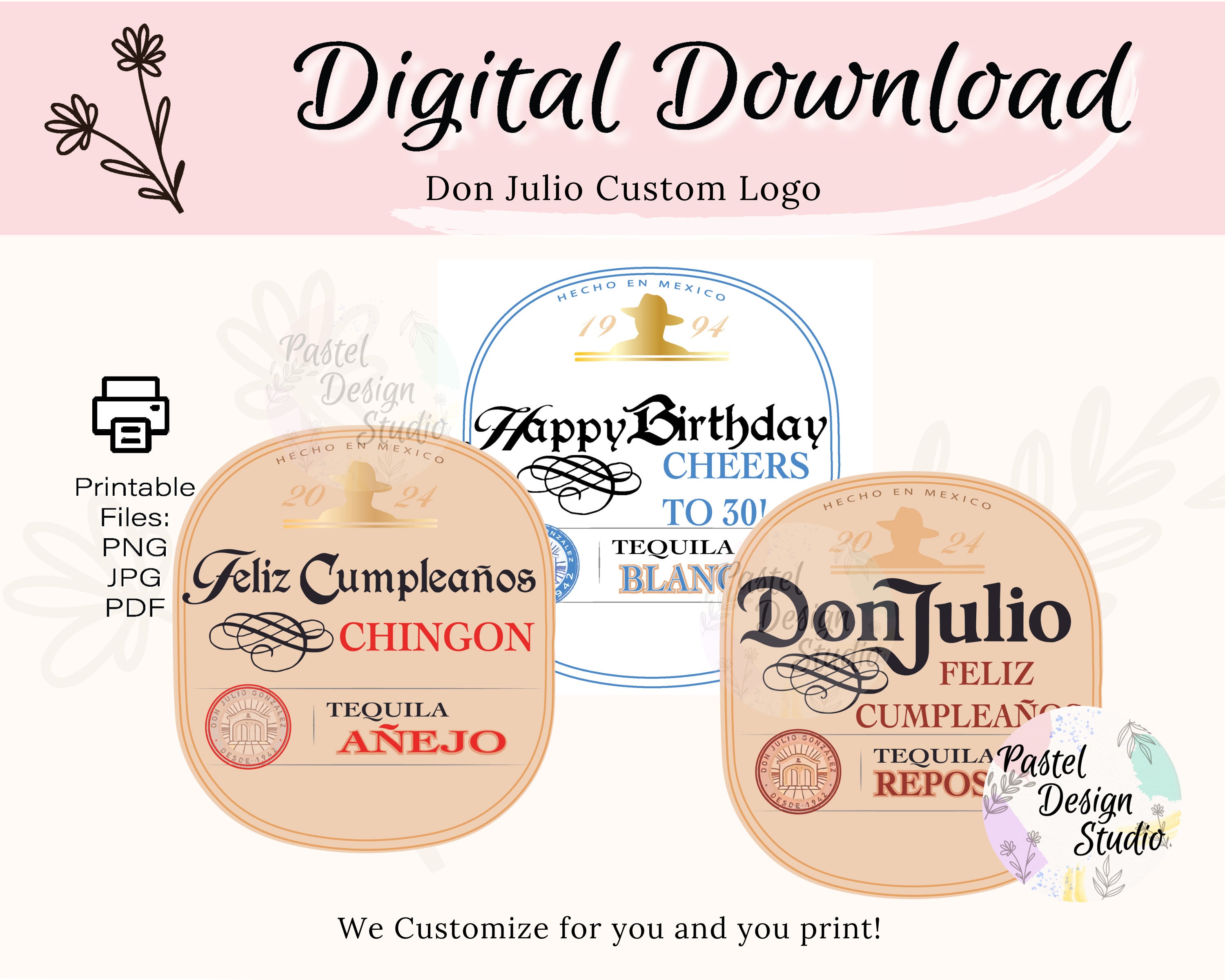 Custom Birthday Don Julio Logo Digital Download// Don// Julio// Logo ...