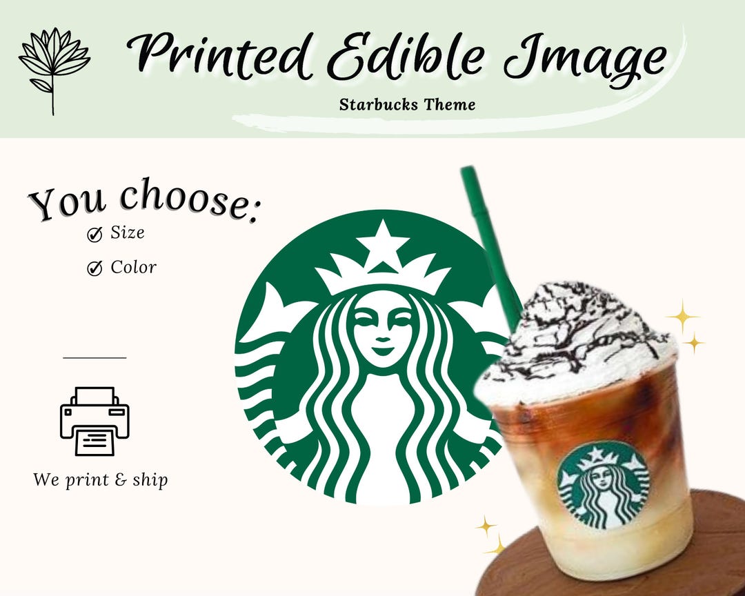 Starbucks Logo Edible Image//starbies Cake// Coffee Lover// Oreo ...