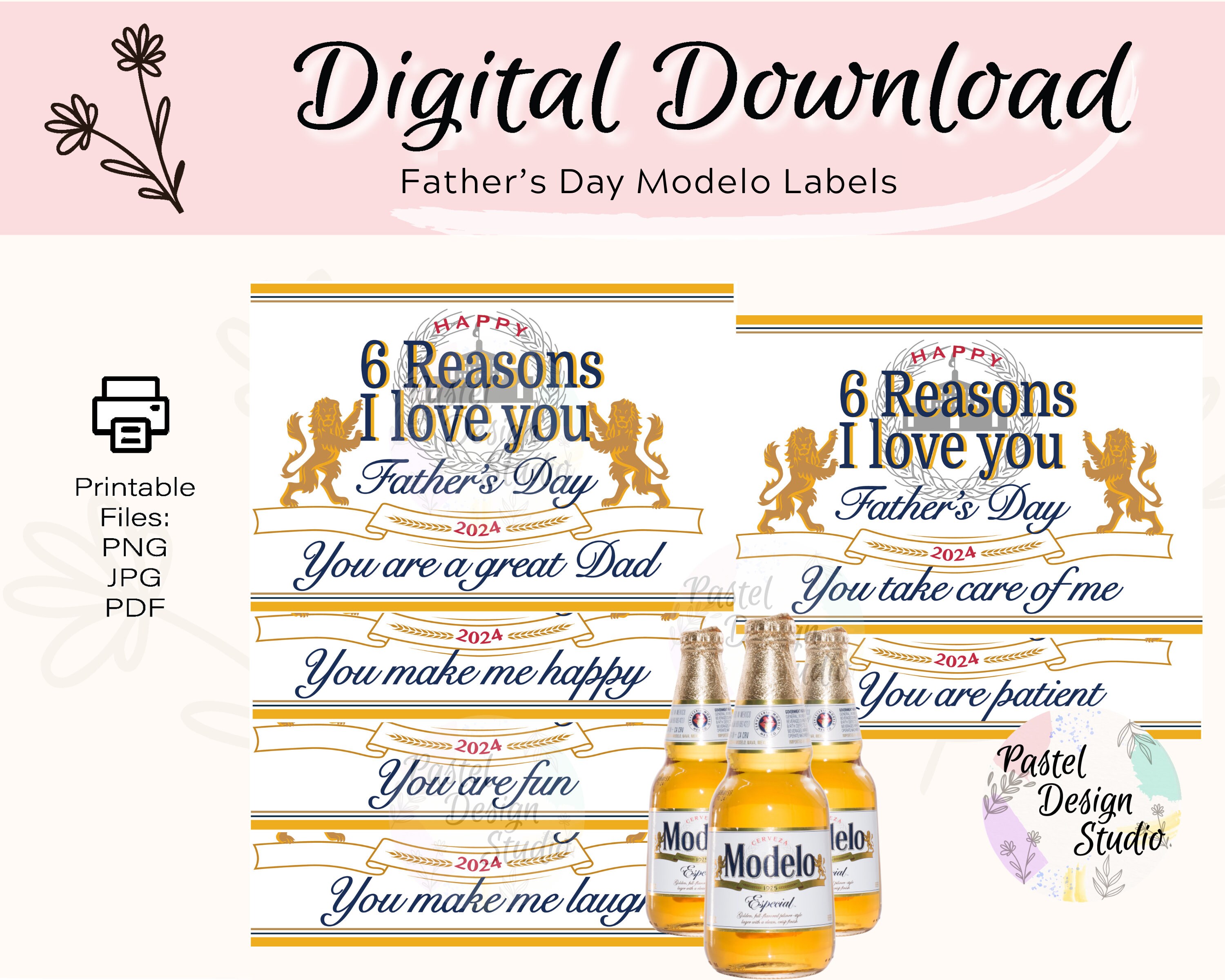 Dad's Modelo Bundle Digital Download// Father's Day Beer//logo Download ...