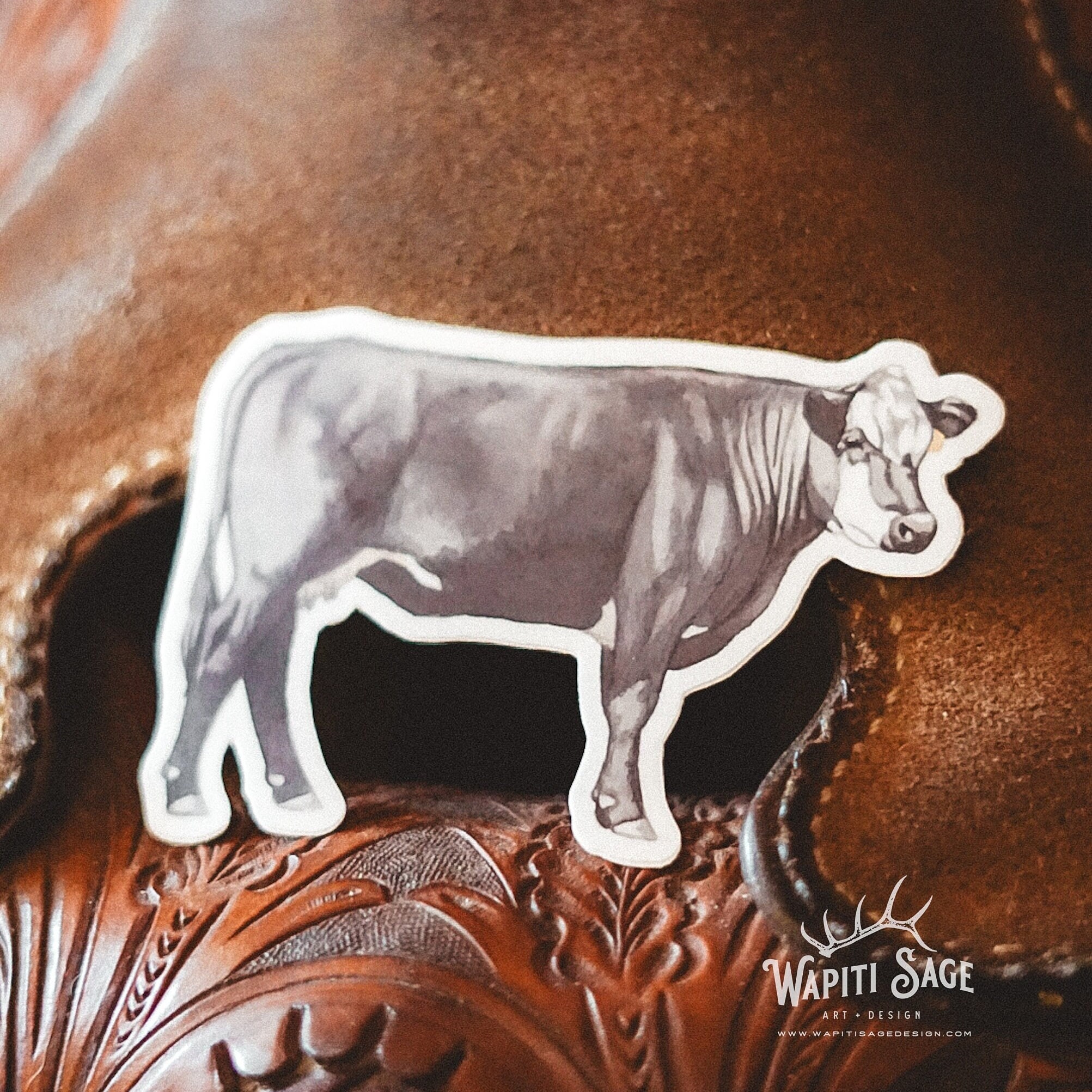 Beef Cow Sticker Cattle Angus Black Baldy Cow Mama Sticker - Etsy