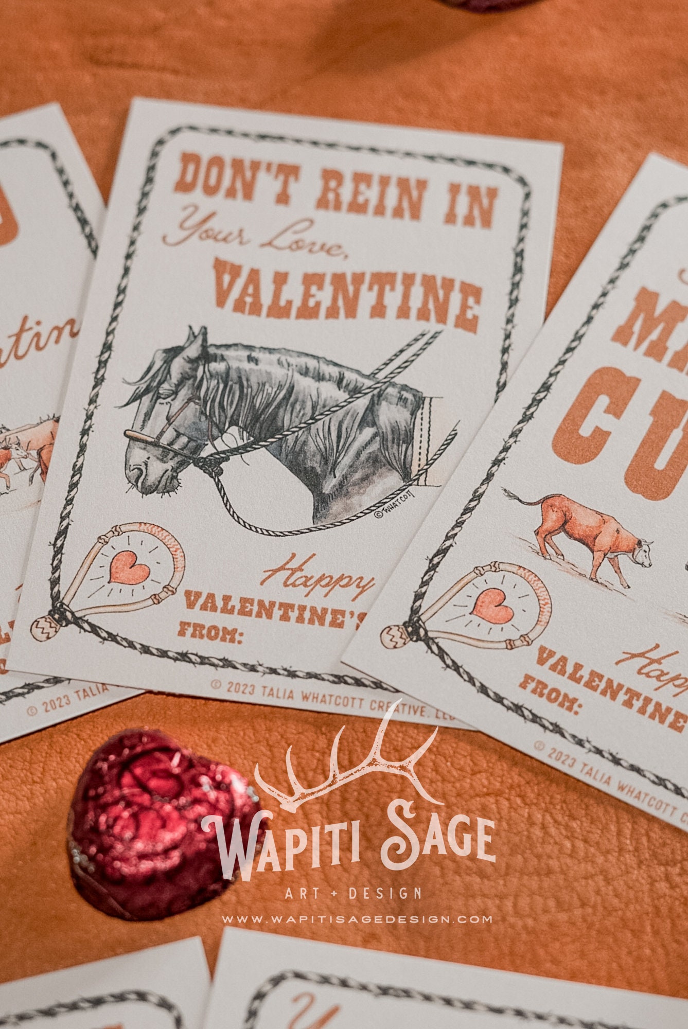 Ranchy Vintage Western Cowboy Valentine Cards / DIY Printable - Etsy