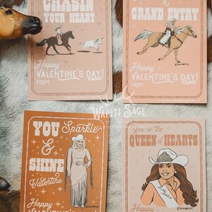 Rodeo Queen Valentine Cards Cowgirl DIY Printable Valentine Cowkid Pink ...