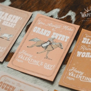 Rodeo Queen Valentine Cards Cowgirl DIY Printable Valentine Cowkid Pink ...