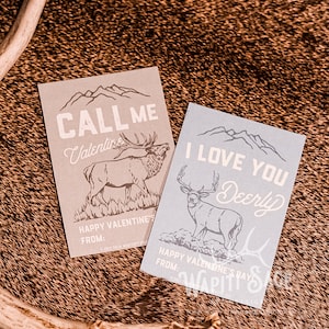 Western Wildlife Hunting Valentine Cards DIY Printable Valentine ...