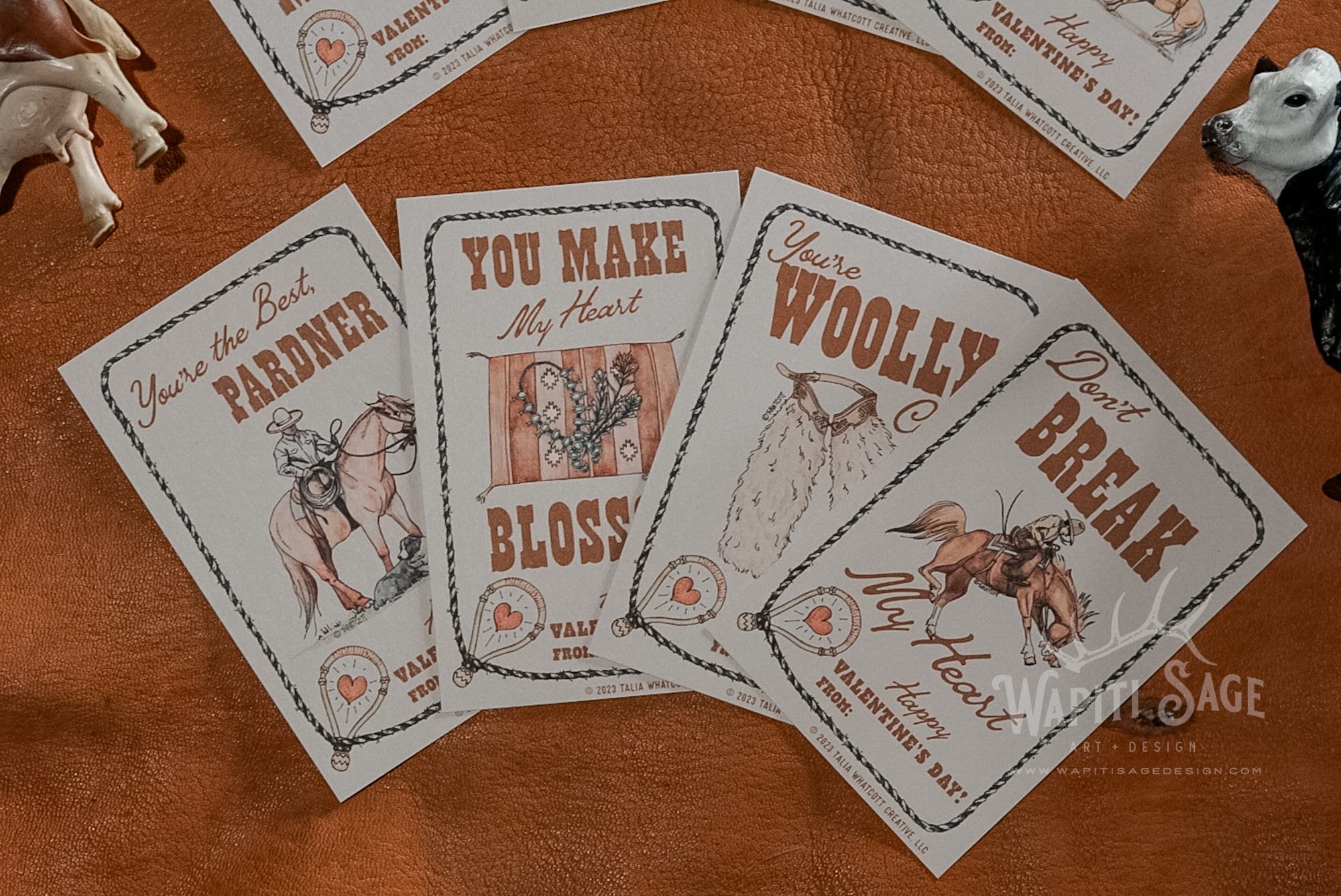 Ranchy Vintage Western Cowboy Valentine Cards / DIY Printable - Etsy