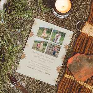 Western Christmas Photo Card Native Print Christmas Card Southwest ...