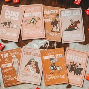 Rodeo Queen Valentine Cards Cowgirl DIY Printable Valentine Cowkid Pink ...