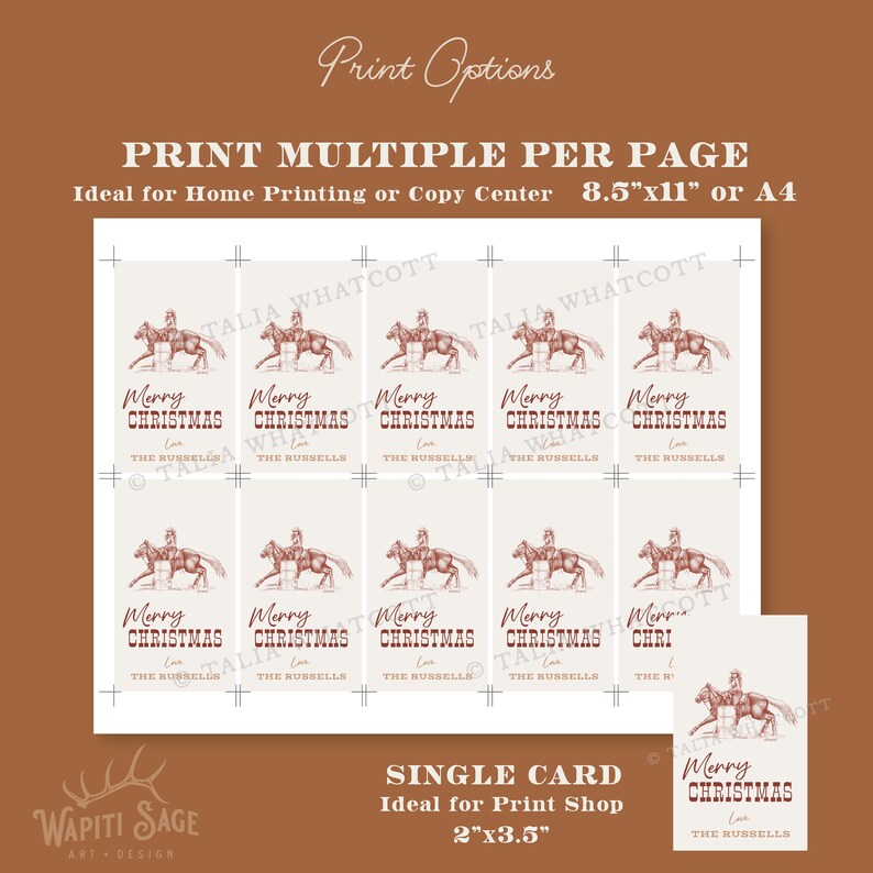 Barrel Racer Cowgirl Western Rodeo Christmas Gift Tag - Etsy