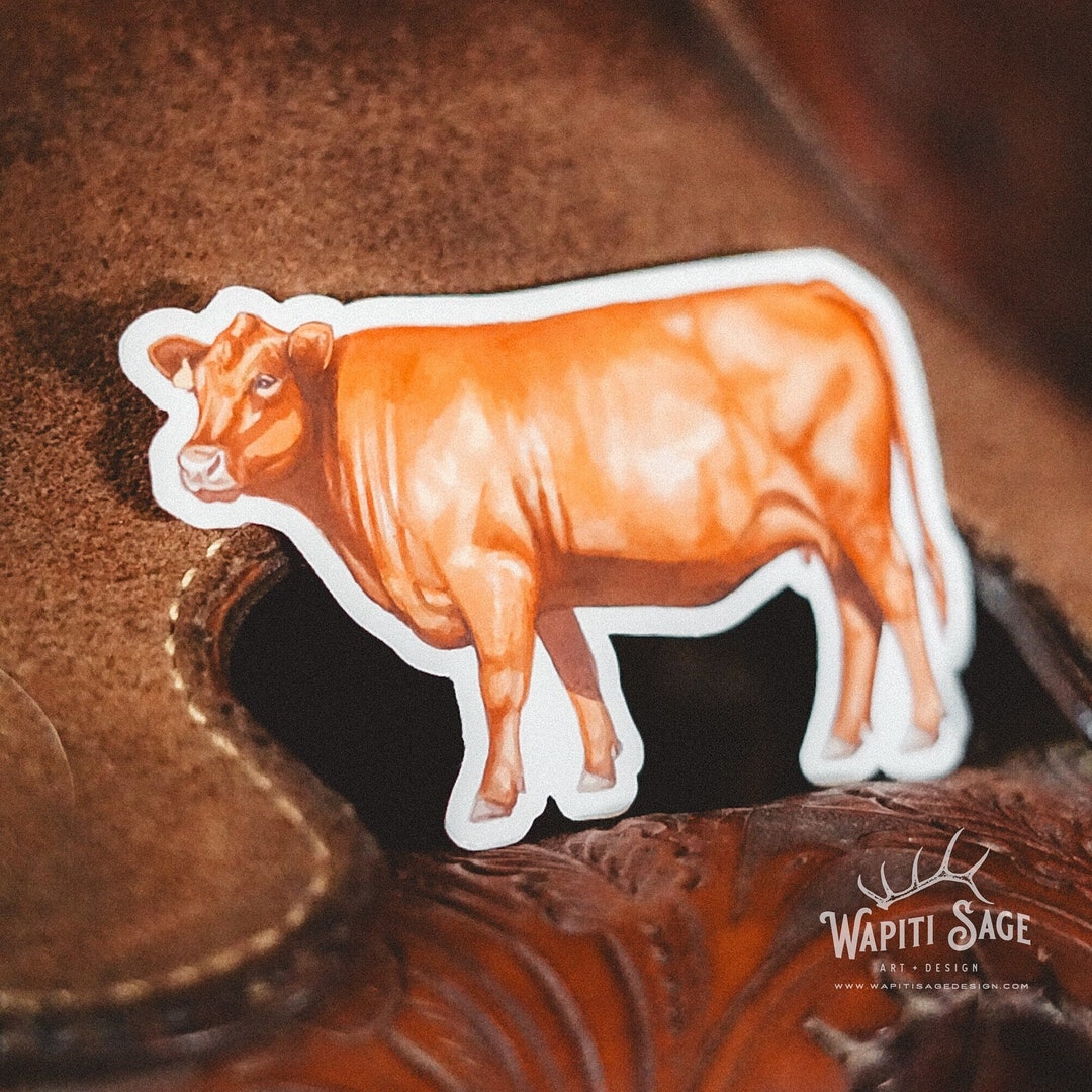 Beef Cow Sticker Cattle Angus Red Cow Mama Sticker Beef Cattle Ranch ...