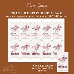 Cowgirl Christmas Gift Tag Rodeo Western Christmas Gift Tag Rodeo Queen ...