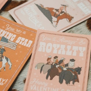 Rodeo Queen Valentine Cards Cowgirl DIY Printable Valentine Cowkid Pink ...