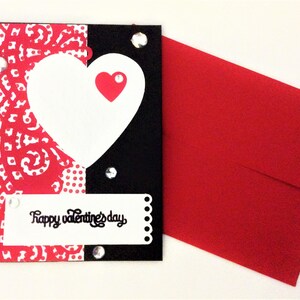 Happy Valentine's Day Red and Black Greeting Card - Etsy
