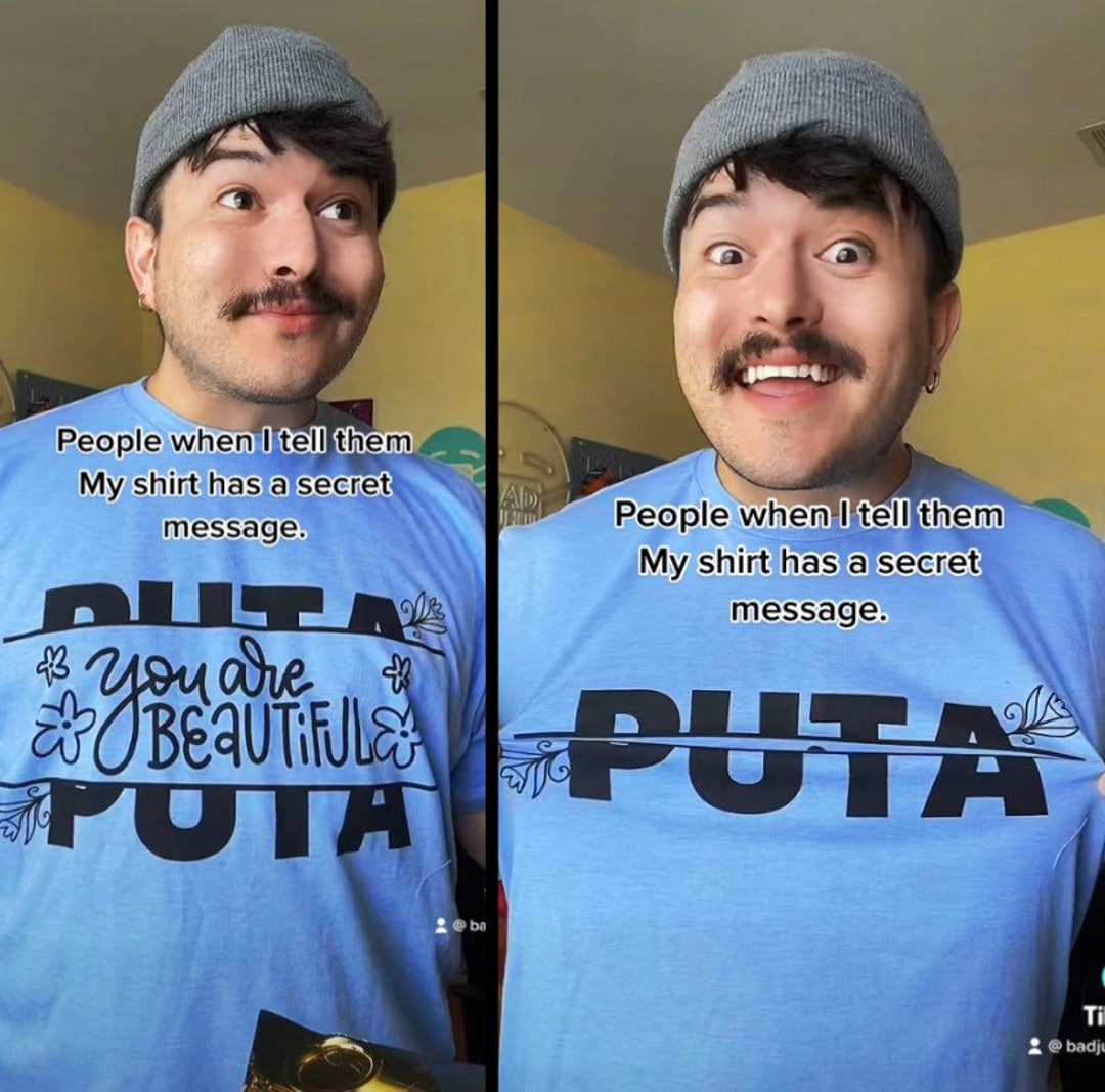 Hidden Message, You Are Beautiful T-shirt, Funny Message When Folded ...