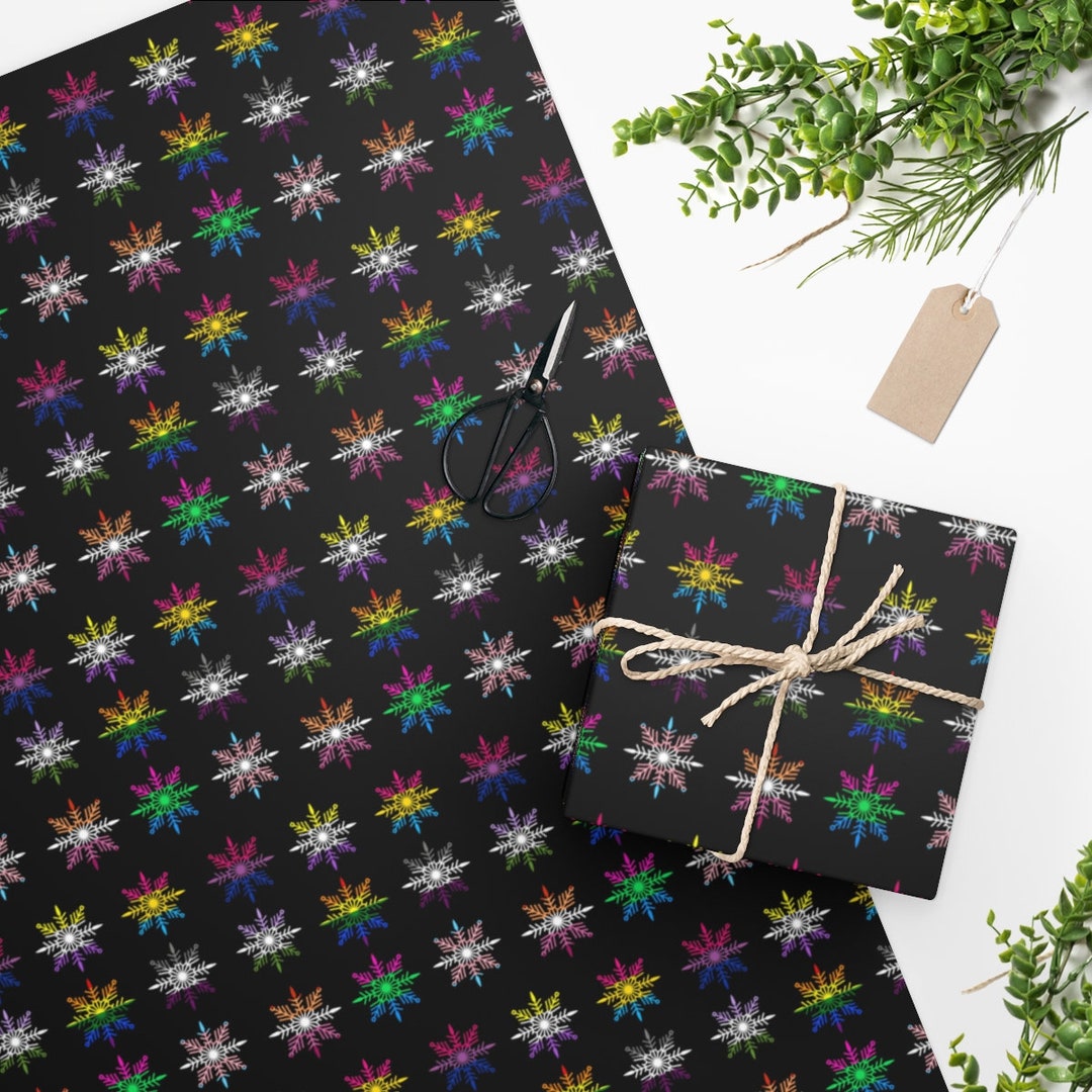 LGBTQIA Wrapping Paper, Pride Snowflakes Gift Wrapping, Pride Gift ...
