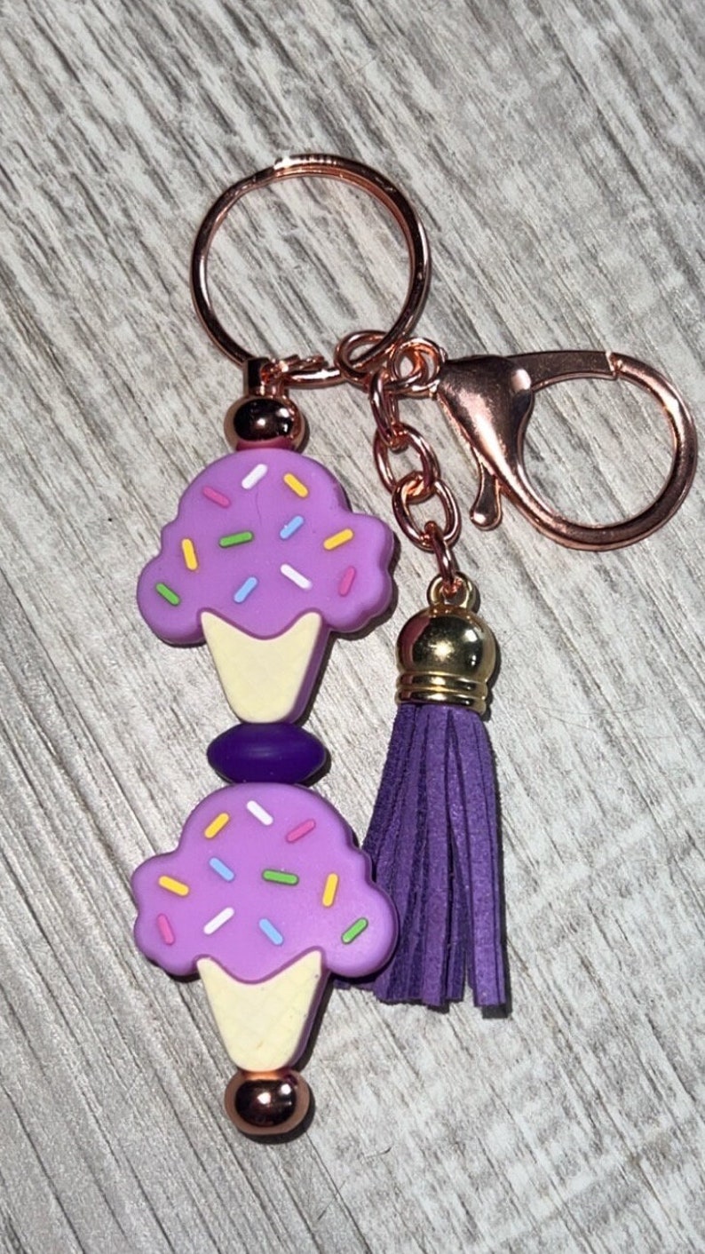 Ice Cream Cone Keychain. - Etsy