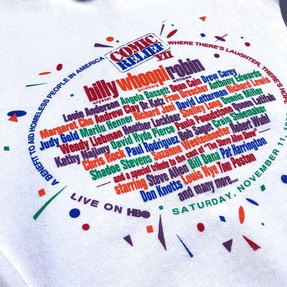 Vintage 1995 Hbo Special Comic Relief Sweater - Gem