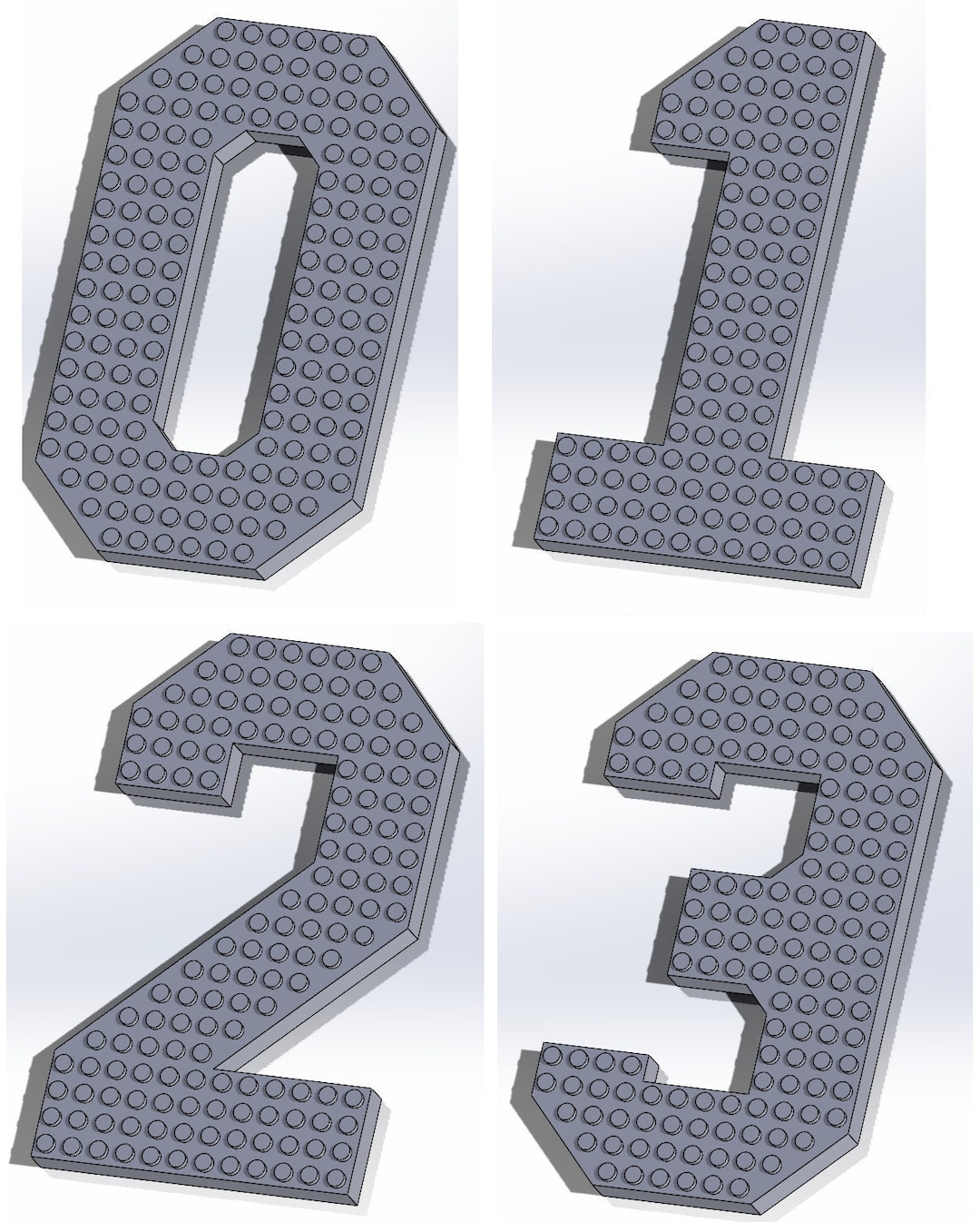 Custom 3D LEGO® Brick Compatible Number | Personalized Kids Room Decor ...