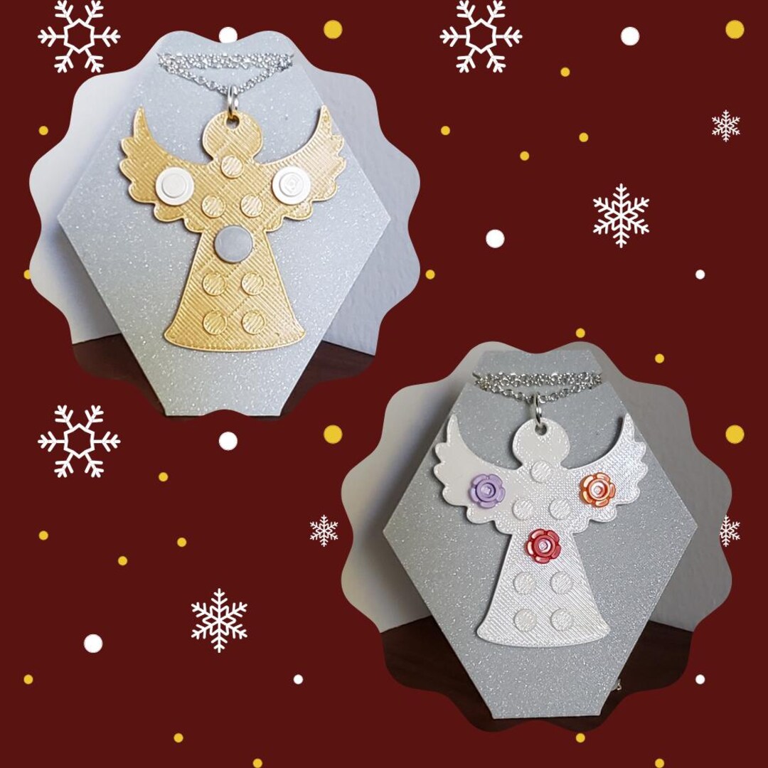 3d-printed Festive Angel Necklaces – Lego®-brick Compatible Christmas ...