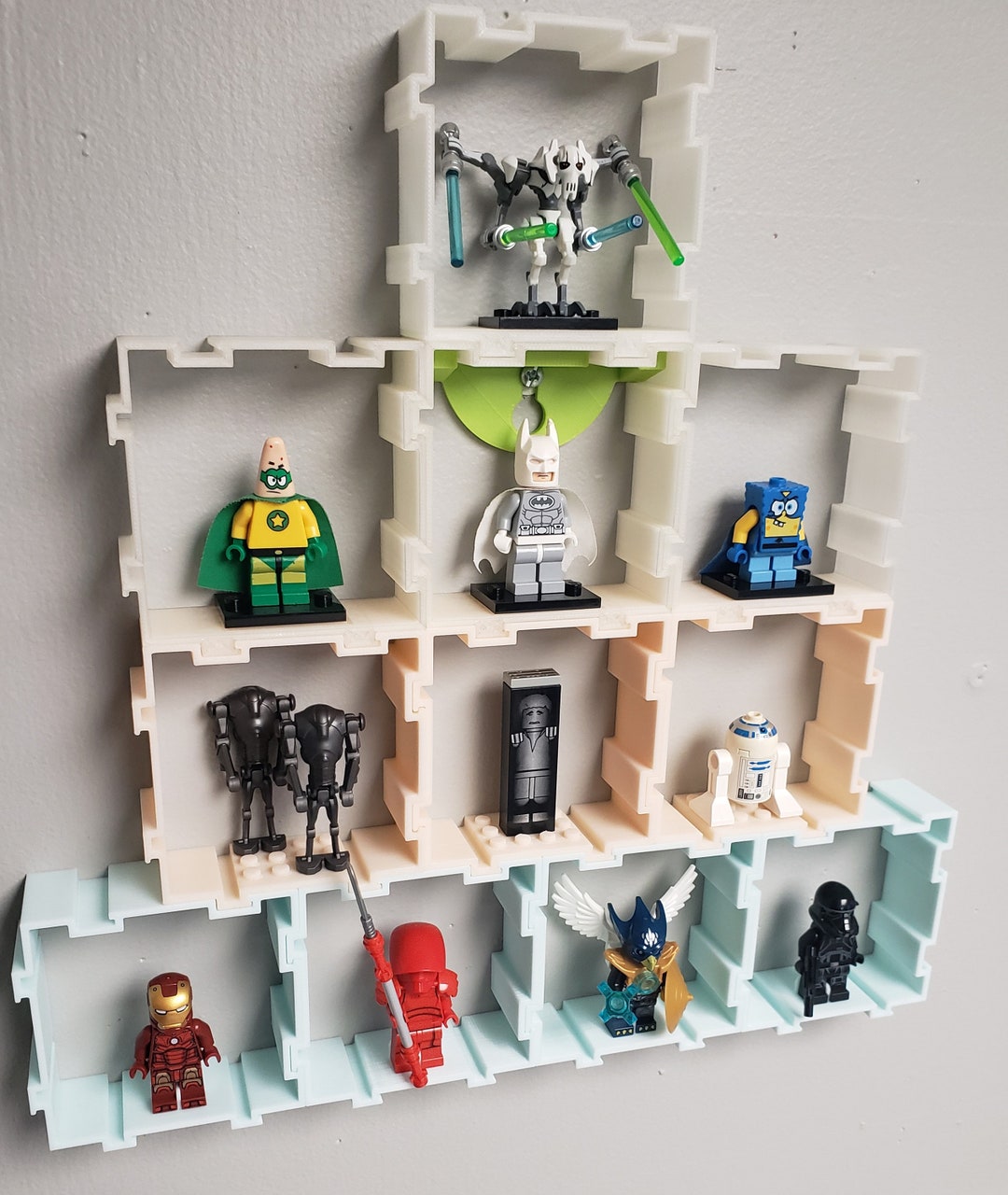 LEGO Minifigures Shelves Modular Shelves Minifigures Display Easy Slide ...